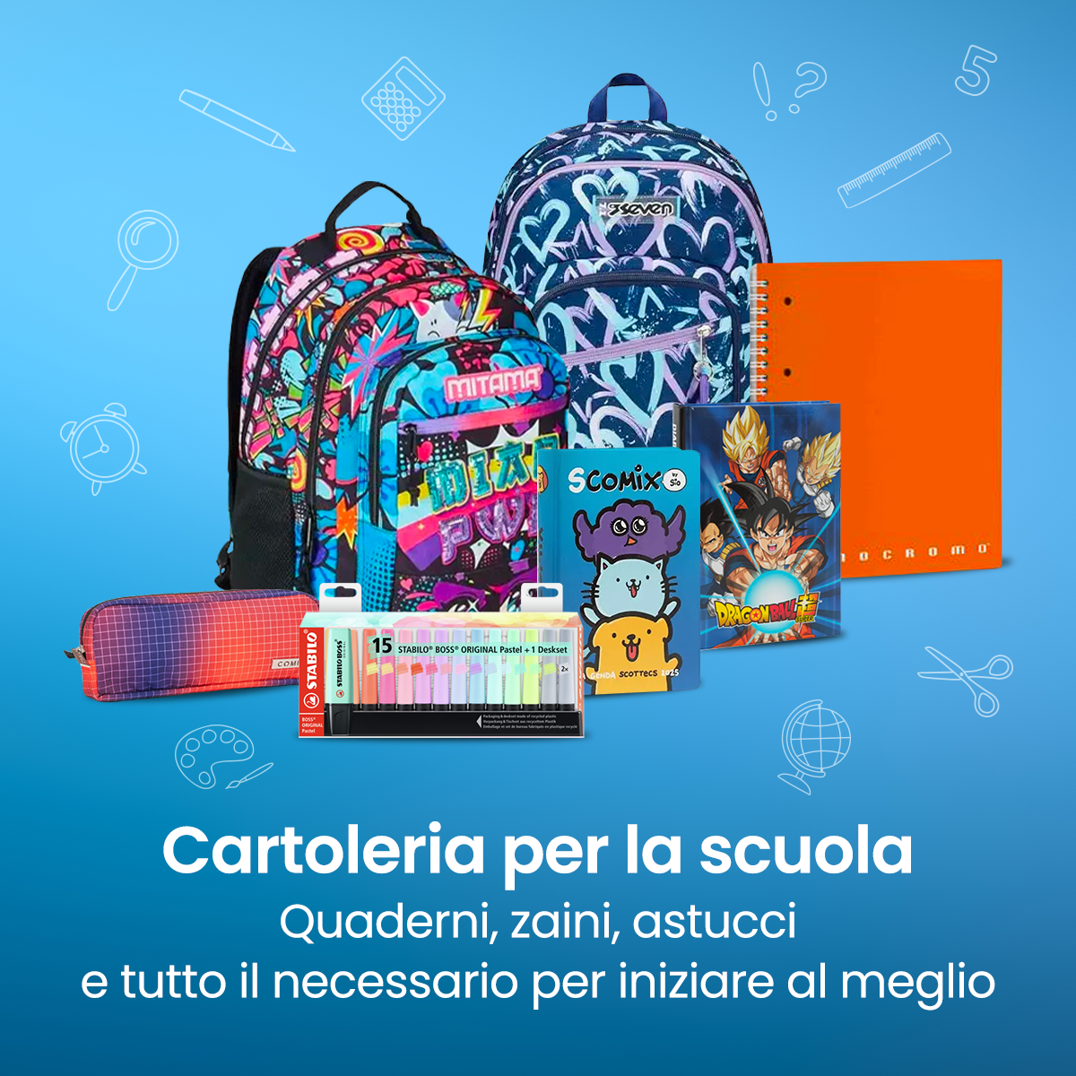 Cartoleria per la scuola