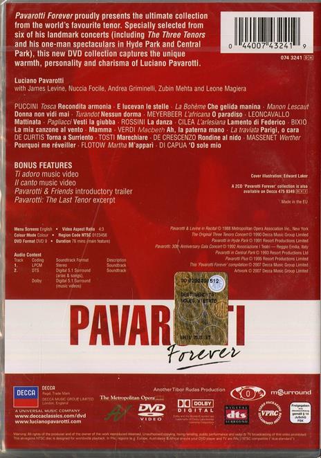 Luciano Pavarotti. Pavarotti Forever (DVD) - CD | laFeltrinelli