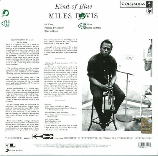 Kind of Blue (Coloured Vinyl) - Miles Davis - Vinile | laFeltrinelli