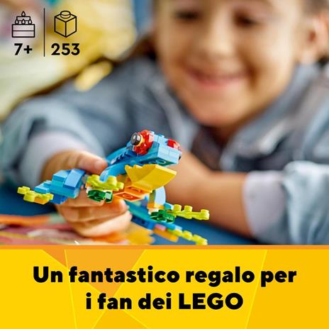 LEGO Creator 31136 Pappagallo Esotico, Set 3 in 1 con Pesce e Rana ...