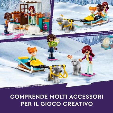 LEGO Friends 41760 Vacanza in Igloo con Tenda da Campeggio, 2 Cani da ...