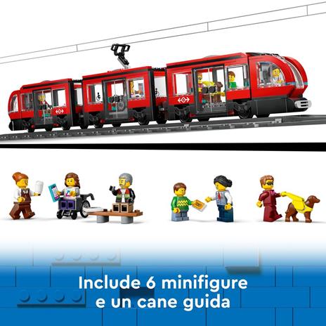 LEGO City 60423 Tram e Fermata del Tram, Treno Giocattolo da Costruire ...