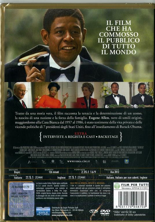 Lee Daniels The Butler Dvd Cover