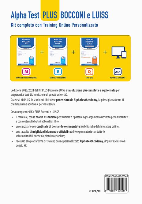Alpha Test plus Bocconi e Luiss. Kit completo di preparazione con ...